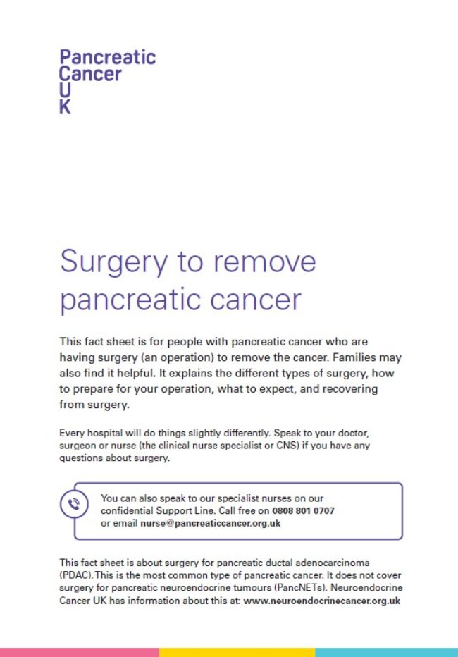 Surgery for pancreatic cancer - Pancreatic Cancer UK