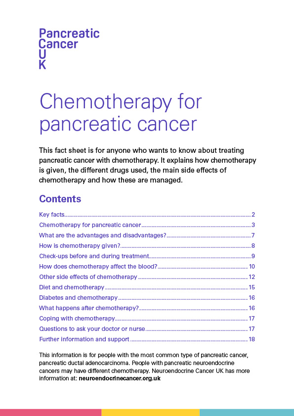Chemotherapy for pancreatic cancer - Pancreatic Cancer UK