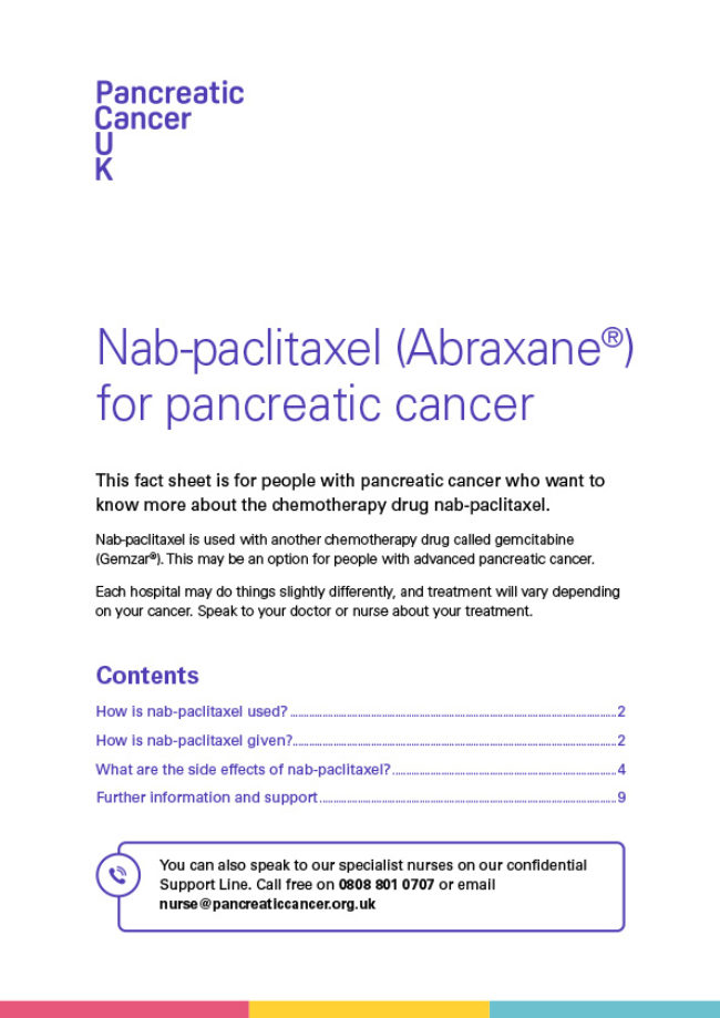 Nab-paclitaxel (Abraxane®) - Pancreatic Cancer UK