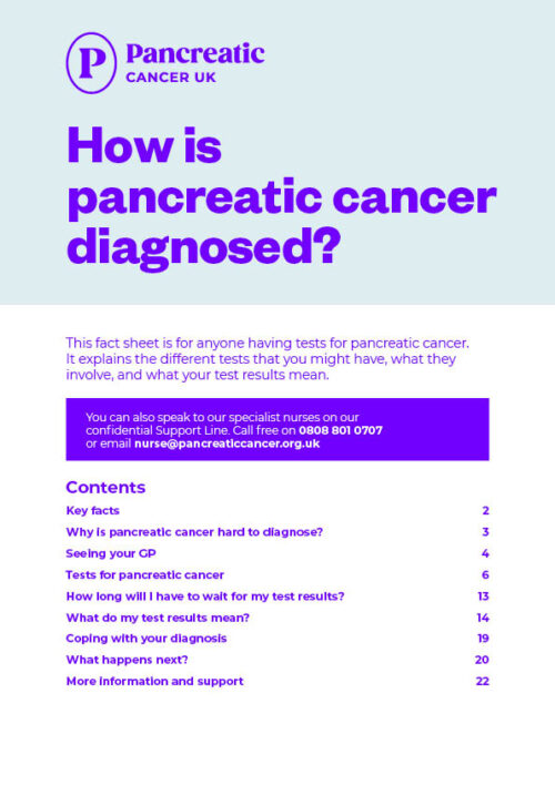 How is pancreatic cancer diagnosed? - Pancreatic Cancer UK