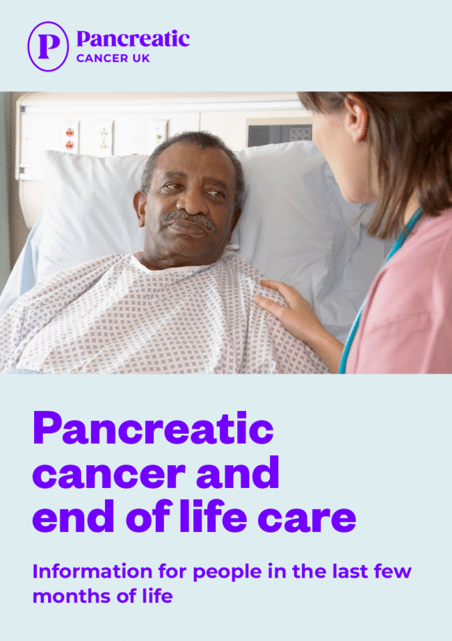 Signs that the end of life may be near - Pancreatic Cancer UK