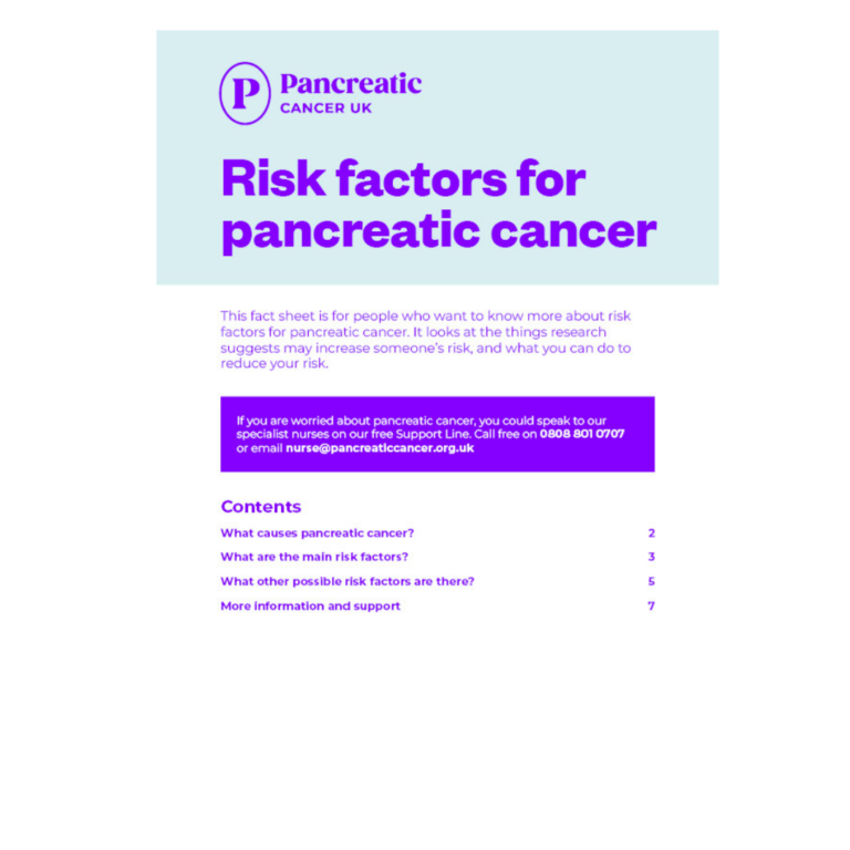 Risk factors for pancreatic cancer - Pancreatic Cancer UK