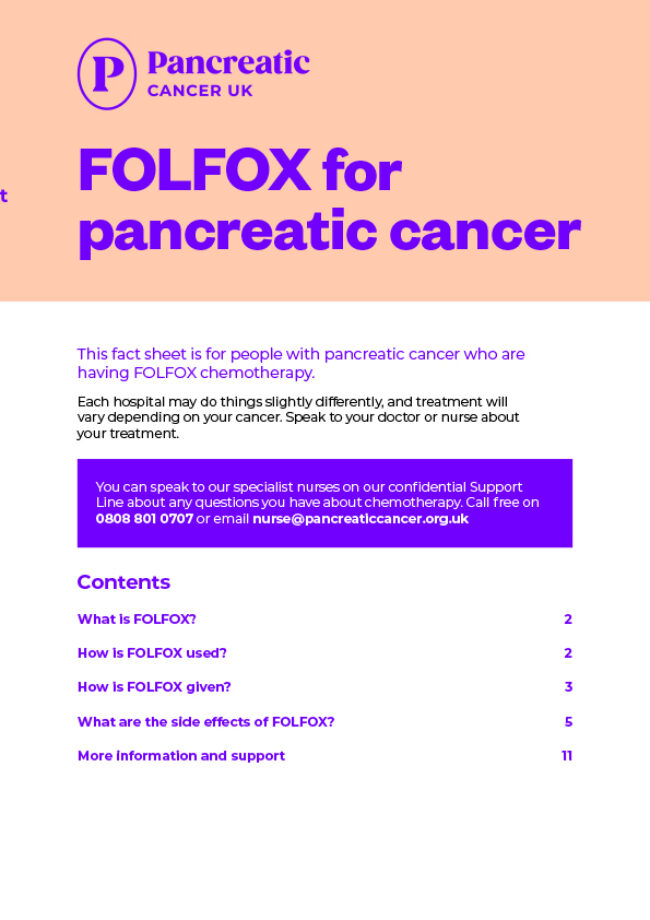 FOLFOX - Pancreatic Cancer UK