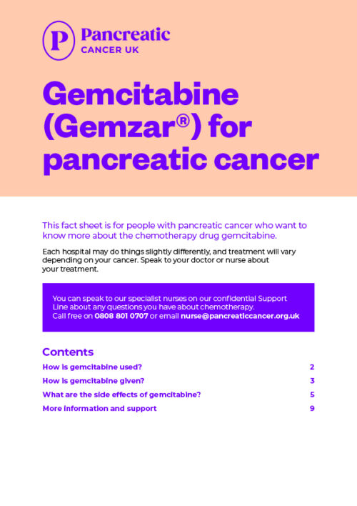 Gemcitabine (Gemzar®) - Pancreatic Cancer UK