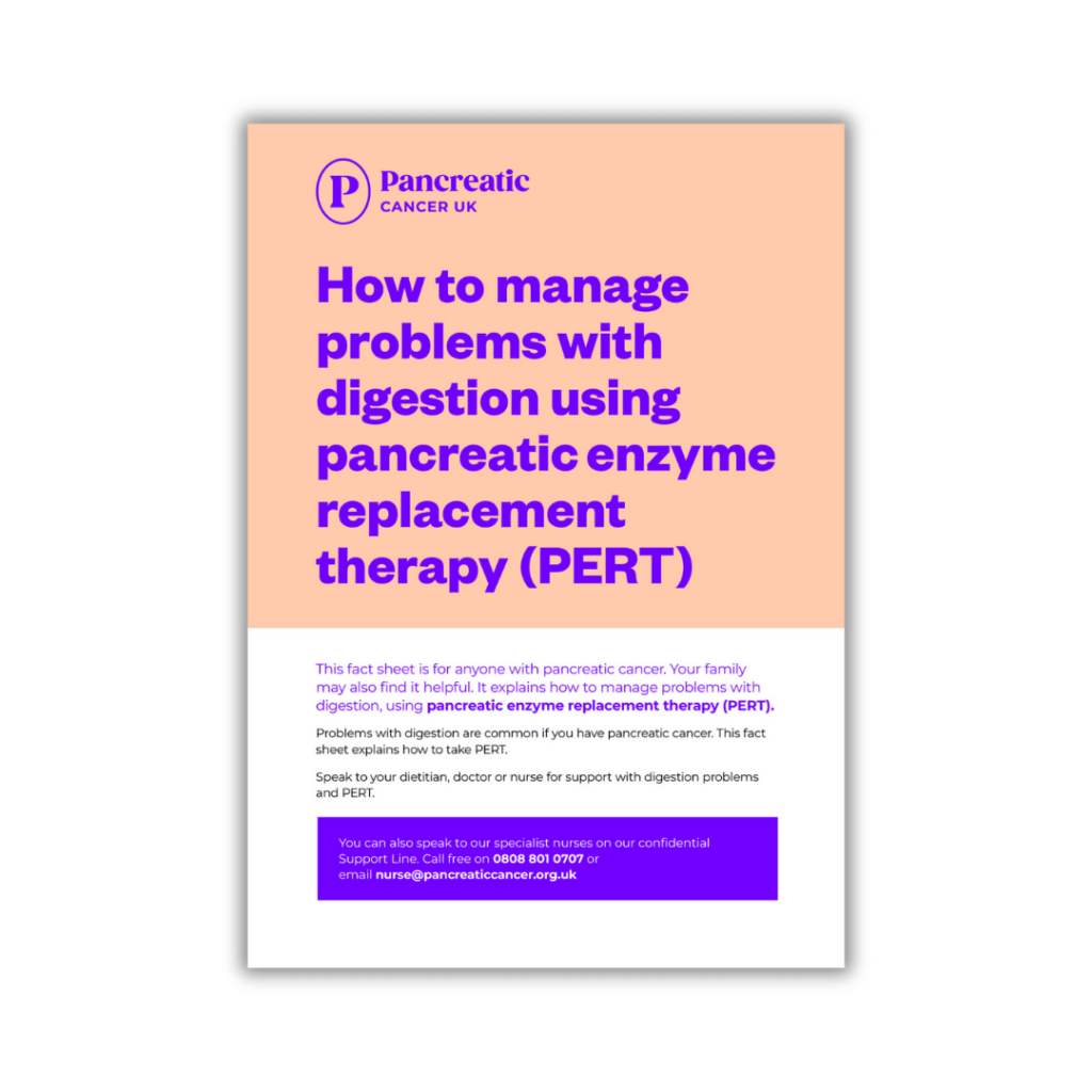 Pancreatic enzyme replacement therapy (PERT) for pancreatic cancer - Pancreatic Cancer UK